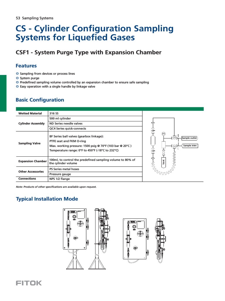 Sampling Systems with Expansion Chambers | PDF | Valve | Pipe (Fluid ...