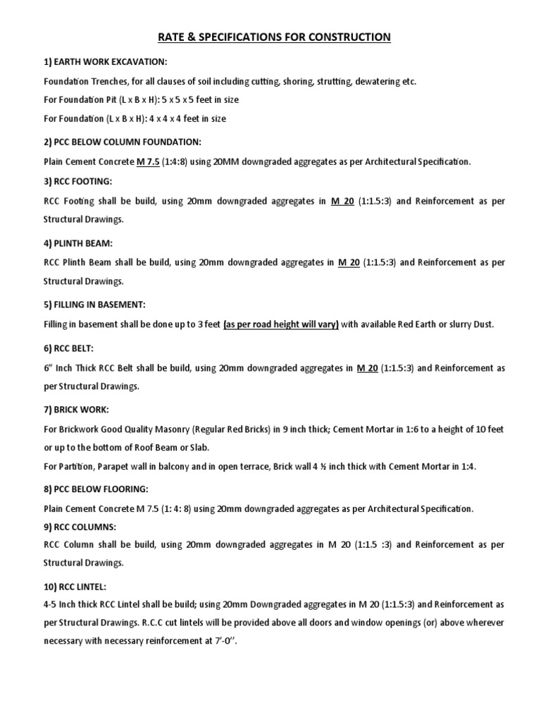 Rate and Specification | PDF | Plumbing | Sink