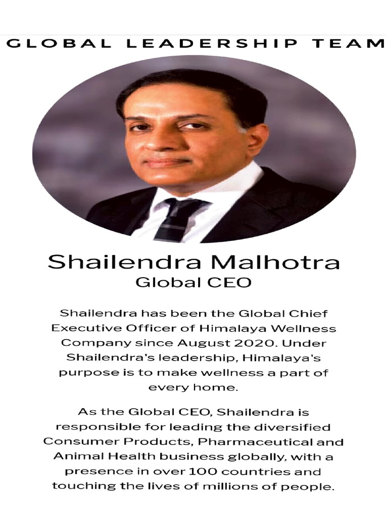 Himalaya Wellness Leadership Overview | PDF
