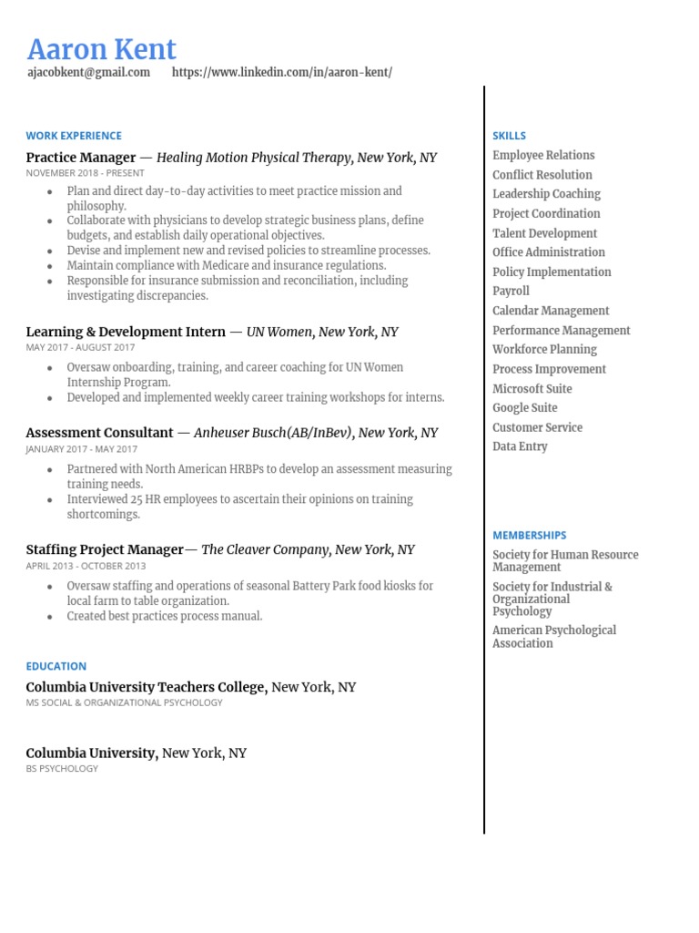 Aaron Kent - Resume 2022 | PDF | Human Resources | Human Resource ...