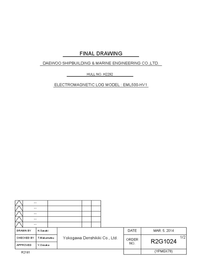 Final Drawing: Daewoo Shipbuilding & Marine Engineering Co.,Ltd | PDF