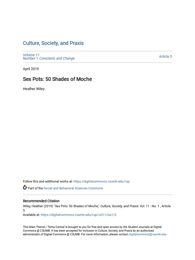 Sex Pots: 50 Shades of Moche | PDF | Pottery | Sexual Intercourse