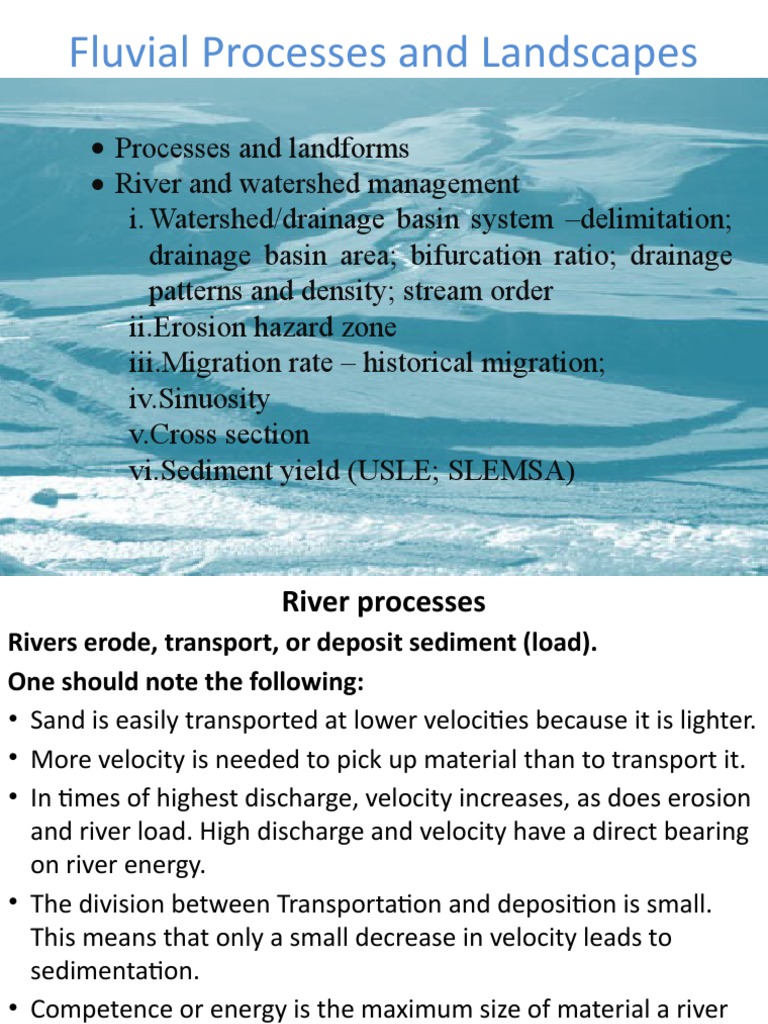 Fluvial Landforms | PDF | Discharge (Hydrology) | River