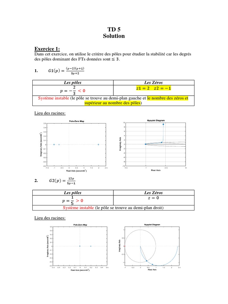 TD 5 Solution | PDF | Algorithmes | Théorie du contrôle