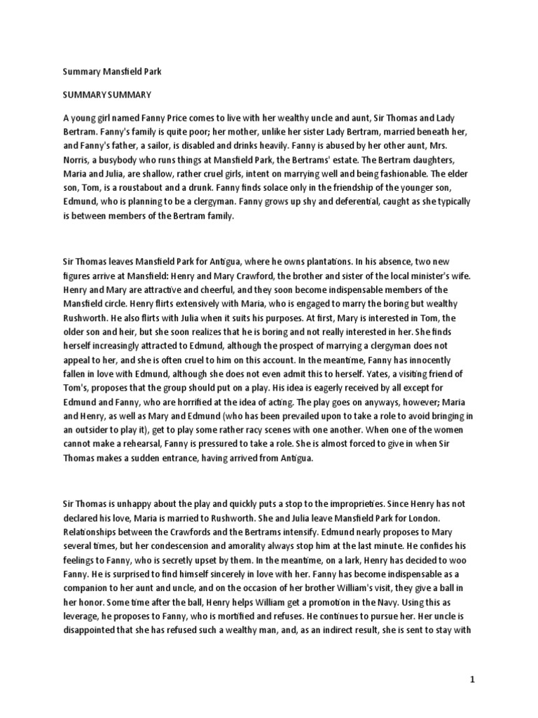 Untitled | PDF | Mansfield Park