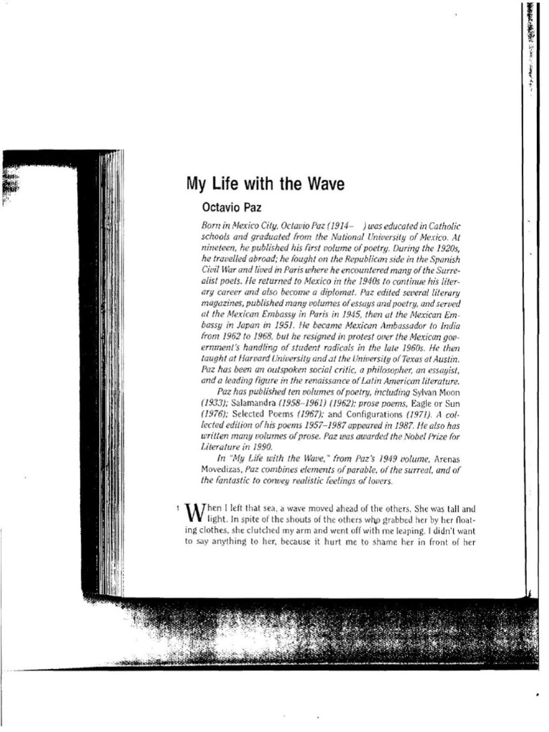 Octavio Paz - My Life With The Wave | PDF