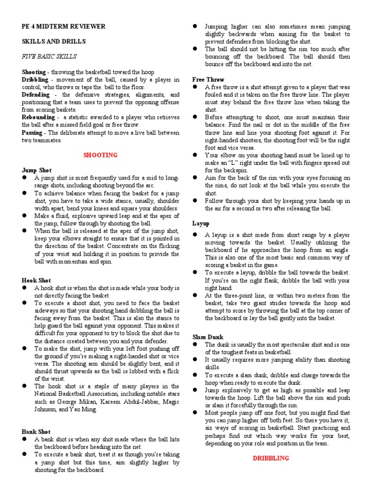 Pe 4 Midterm Reviewer | Download Free PDF | Team Sports | Sports