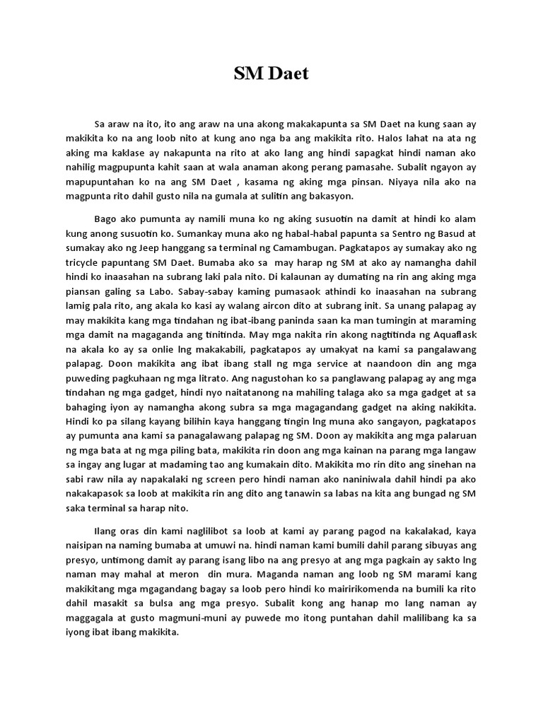 SM Daet | PDF