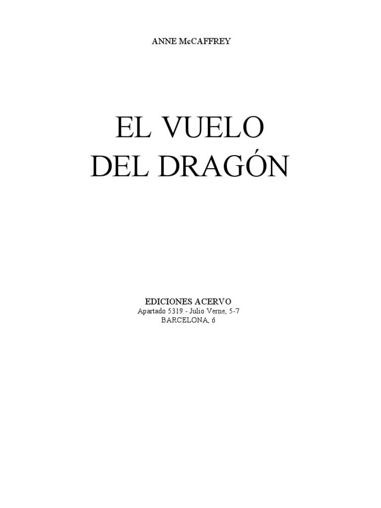 Dragones de Pern 1 El Vuelo Del Dragon | PDF