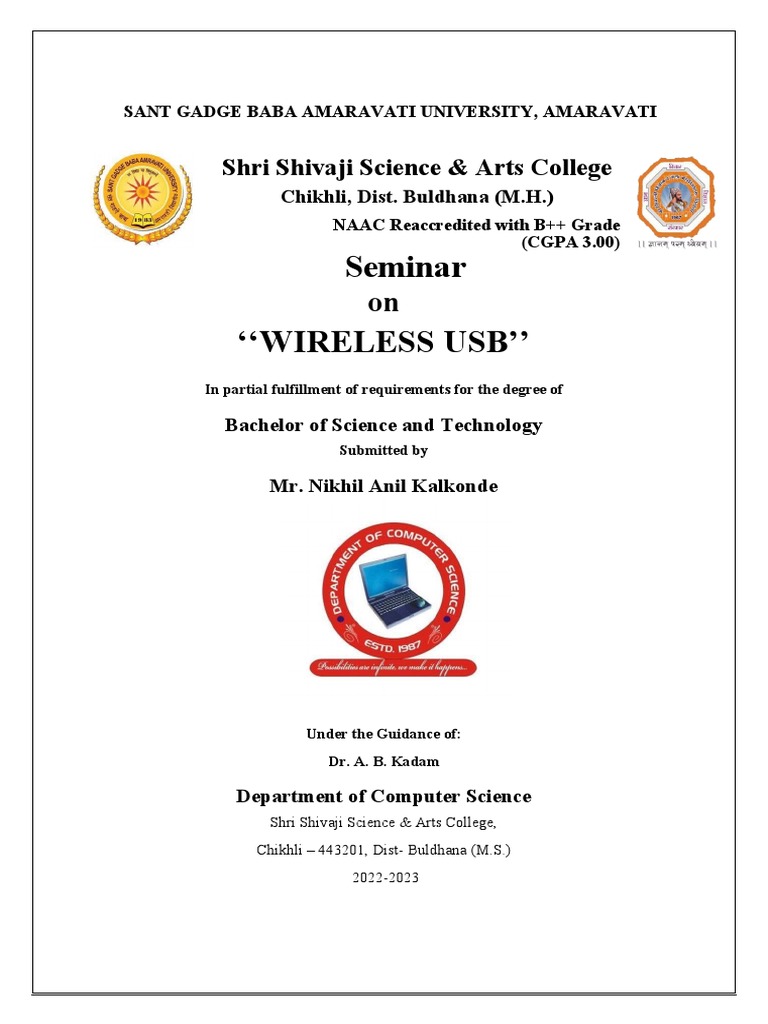 Seminar On Wireless Usb | Download Free PDF | Usb | Computing