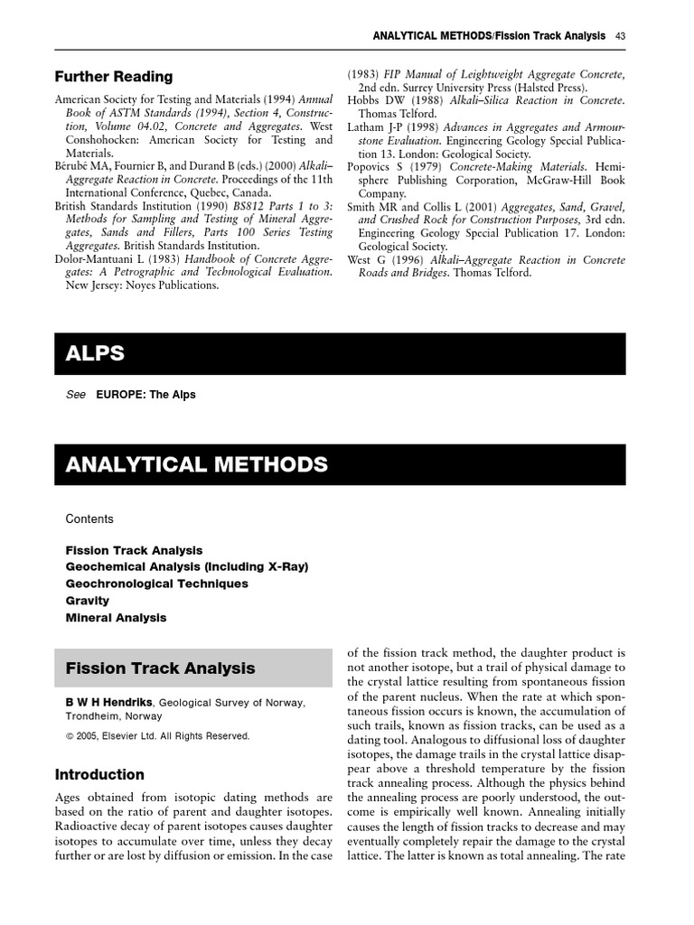 ANALYTICAL METHODS Fission Track Analysis | PDF | Nuclear Physics | Materials