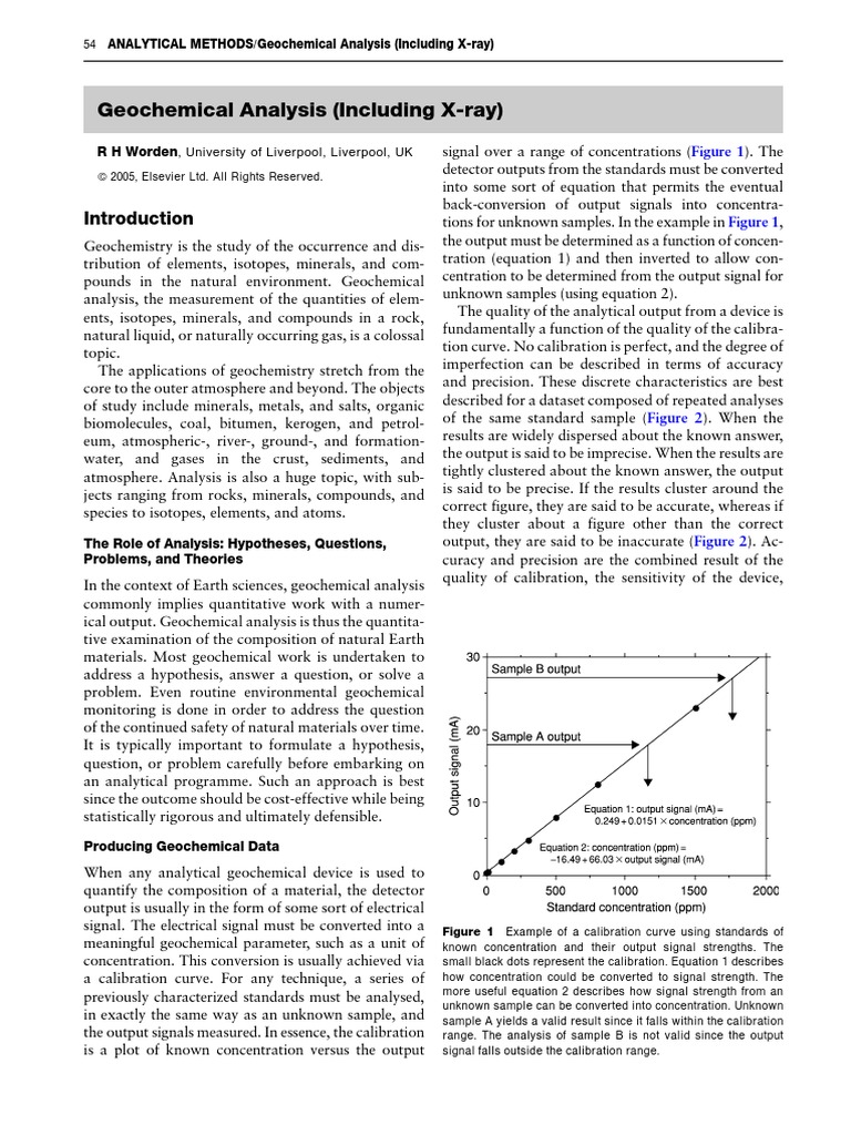 ANALYTICAL METHODS Geochemical Analysis Including X Ray | PDF | Emission Spectrum | Electron