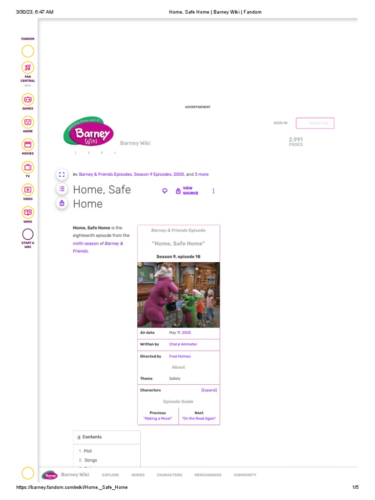 Home, Safe Home - Barney Wiki - Fandom | PDF | Fandom