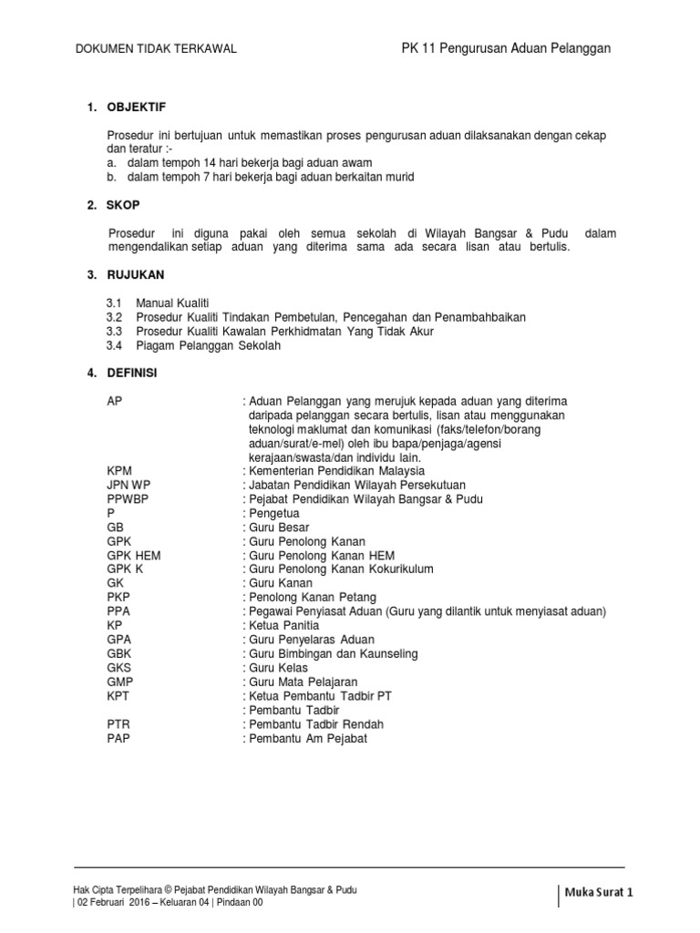 PK 11 Pengurusan Aduan Pelanggan | PDF