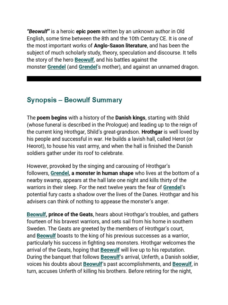 Beowulf | PDF | Beowulf | Poetry