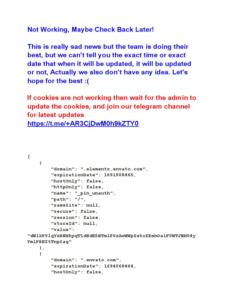 Envato Not Working! | PDF | Http Cookie | Sql
