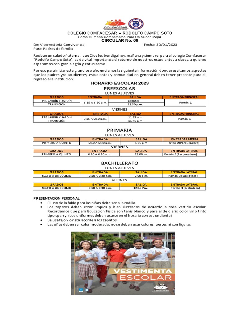 Preescolar: Colegio Comfacesar - Rodolfo Campo Soto | PDF