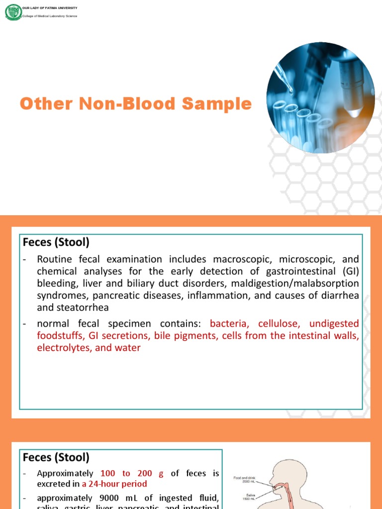 Non-Blood Sample Analysis Guide | PDF | Cerebrospinal Fluid | Medical ...
