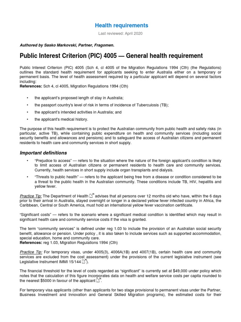 Reading 5 - Health Requirements | PDF | Travel Visa | Physical Examination