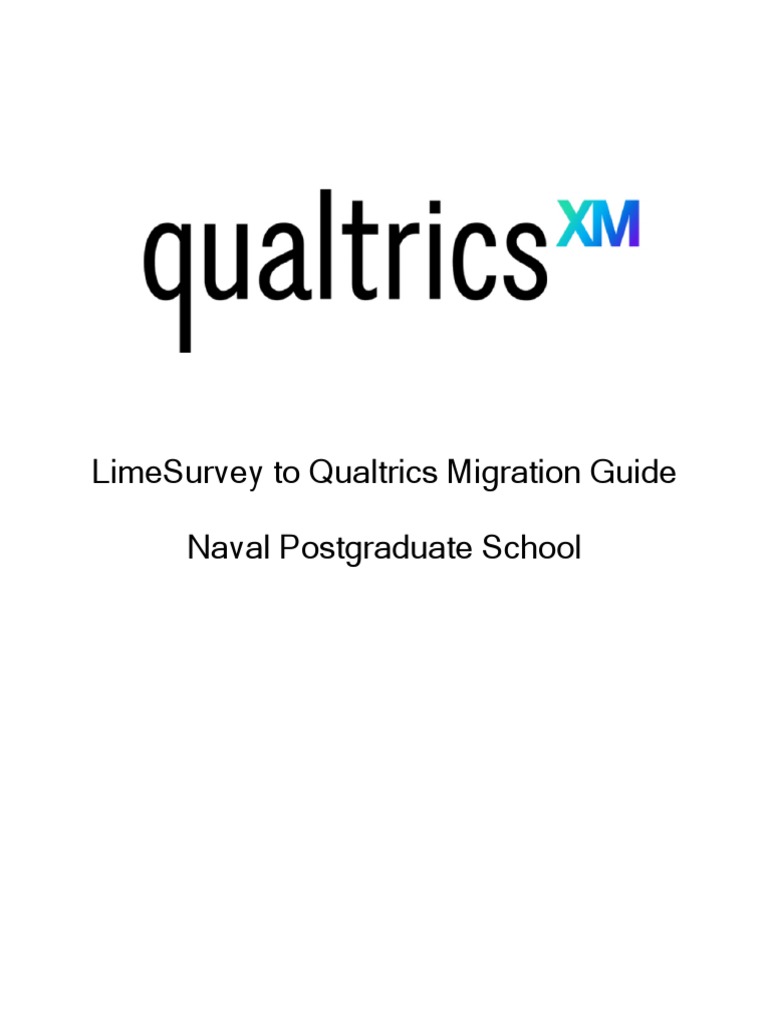 Migrating A Survey From LimeSurvey To Qualtrics | PDF | Matrix ...