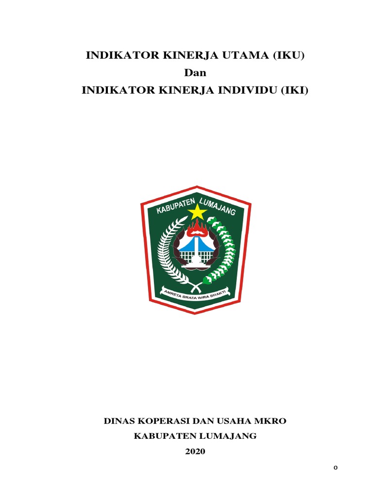 Dokumen - Tips Indikator Kinerja Utama Iku Dan Indikator Anggaran Dasar Koperasi Pengajuan | PDF