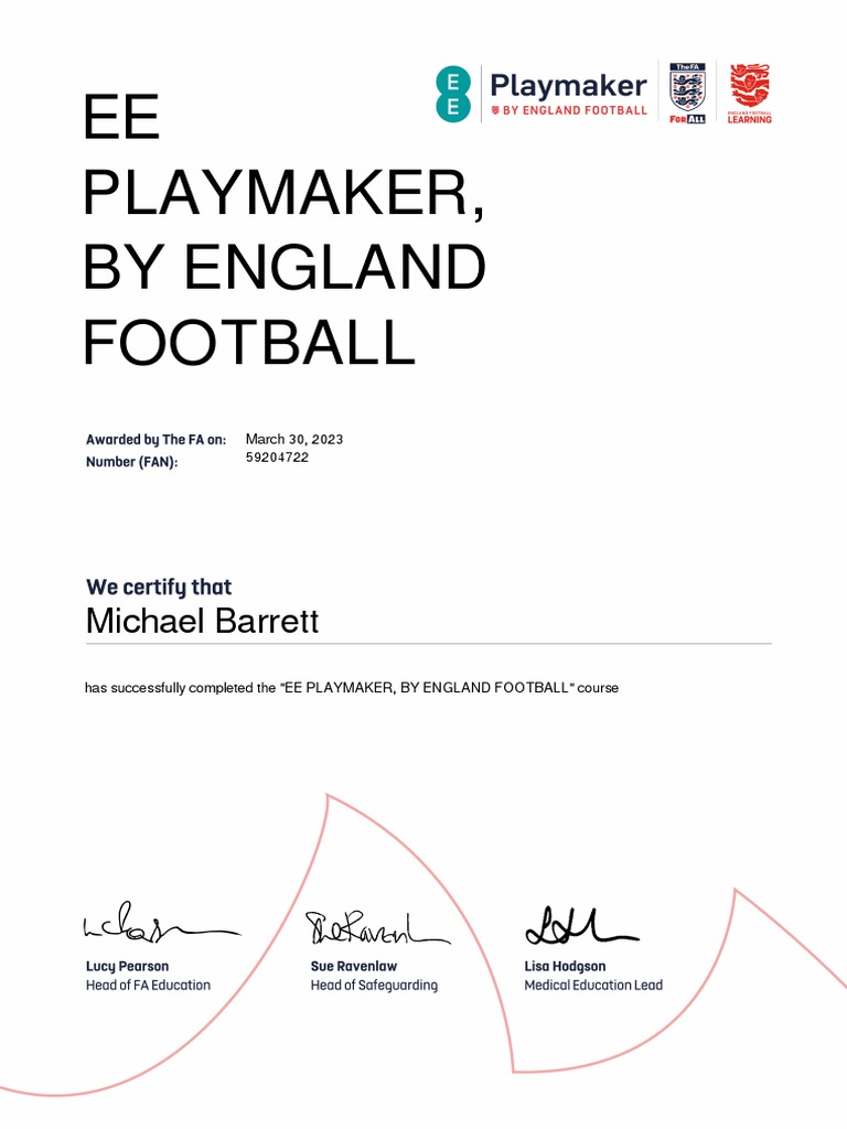 FA PLAYMAKER - Mike Barrett | PDF