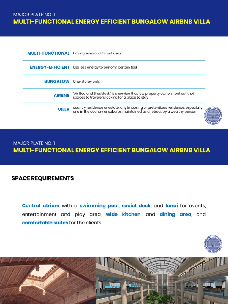 Multi-Functional Energy Efficient Bungalow Airbnb Villa: Major Plate No. 1 | Download Free PDF ...