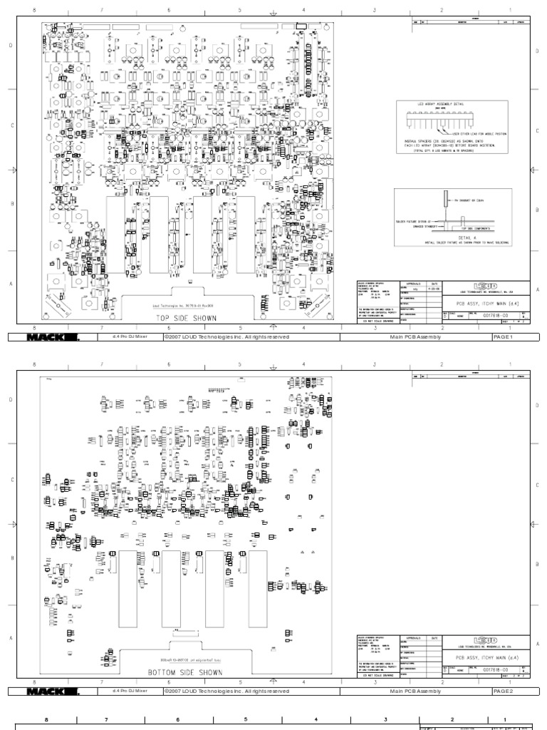 SCH - Main PCB Assembly (Top, Bottom, and Schematics, 0017618-00) | PDF