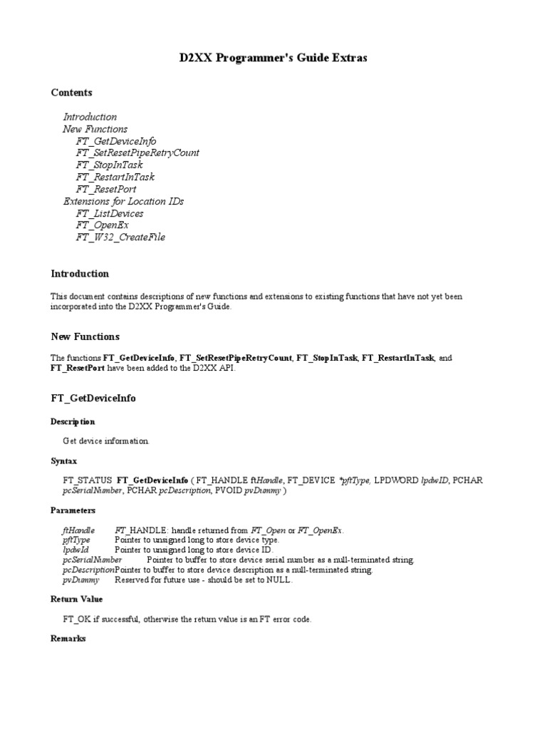 D2XX Ex | PDF | Pointer (Computer Programming) | String (Computer Science)