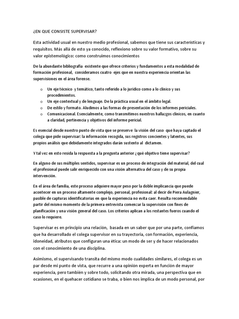 En Que Consiste Supervisar | PDF | Sicología | Ciencia cognitiva