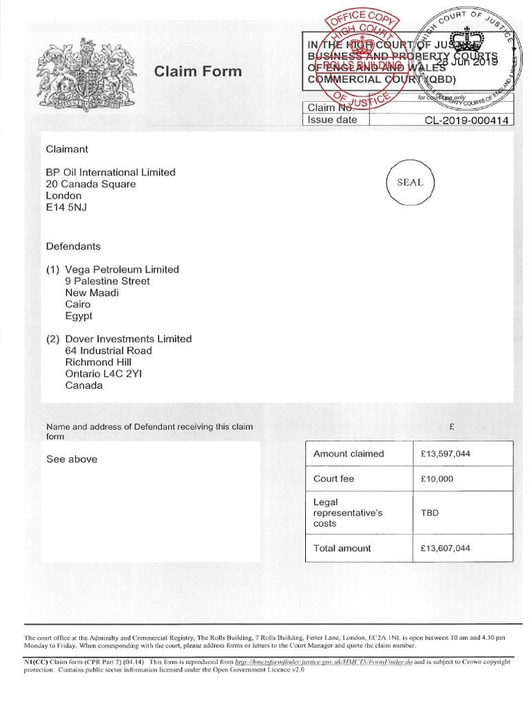 Filing - Claim Form (Part 7) | PDF