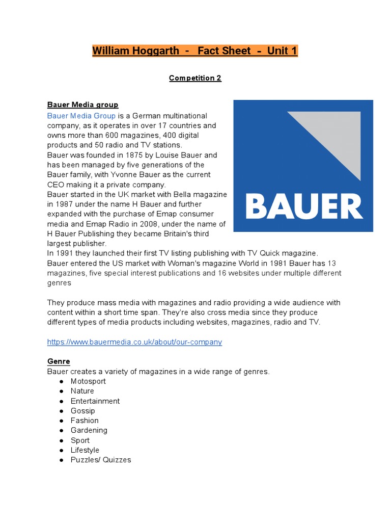 Competition 2 Fact Sheet | Download Free PDF | Radio | Broadcasting