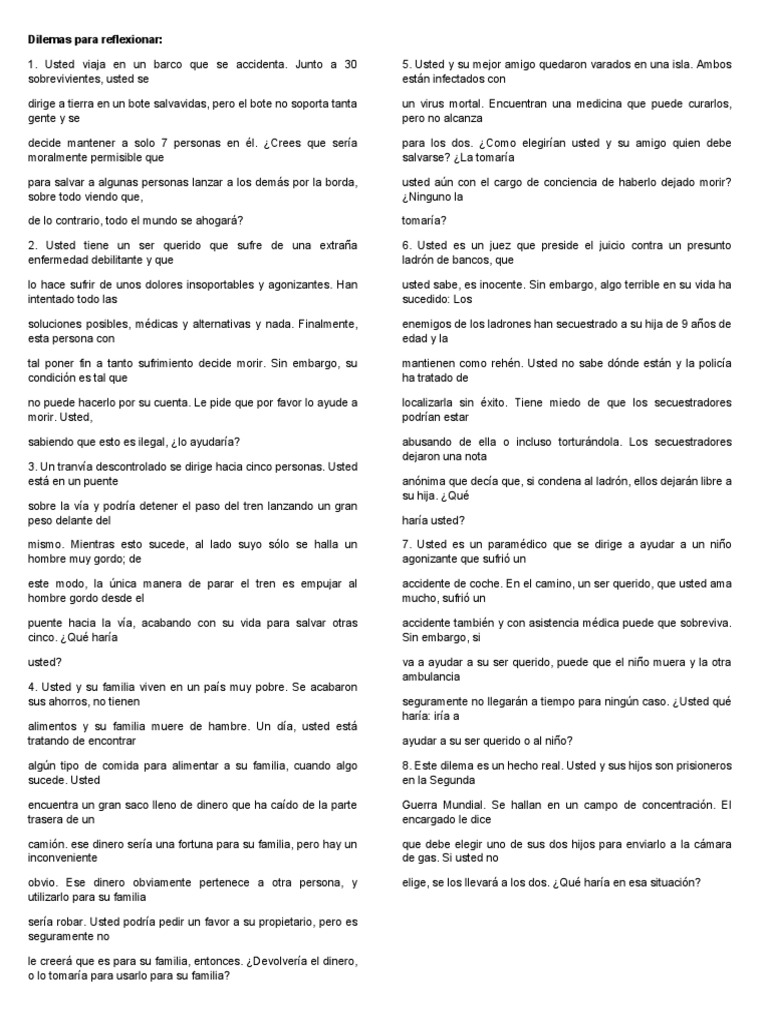 Dilemas Morales Pdf