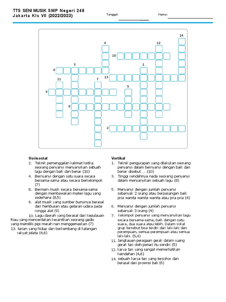 Tts Seni Musik Kelas VII Semester Genap | PDF