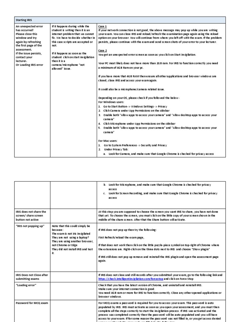 Updated IRIS FAQs - ZAK | PDF | Microsoft Windows | Computer Engineering