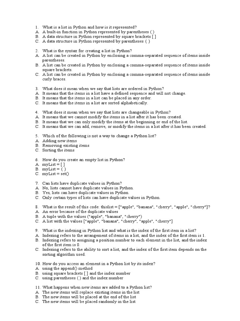 Test Items List Tuple and Set | PDF | Bracket | Computer Engineering
