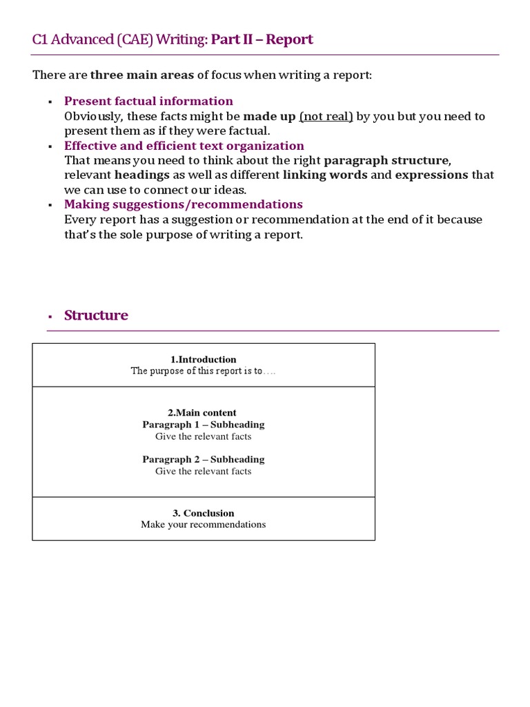 C1 Advanced - REPORT WRITING | Download Free PDF | Linguistics | Human ...