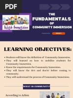 What Is Community Immersion | PDF | Service Learning | Community