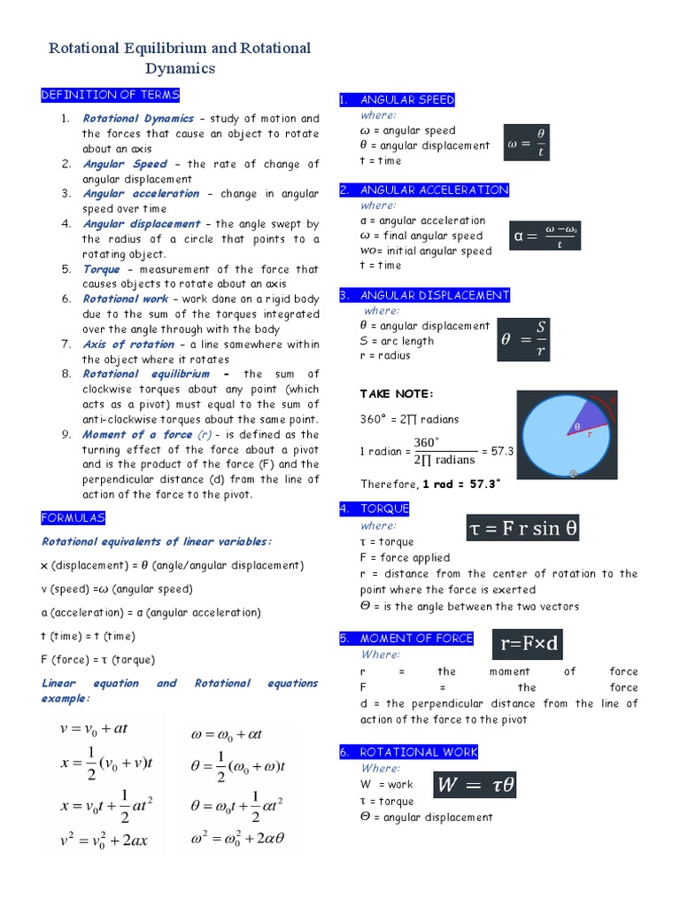 Rotational Equilibrium and Rotational Dynamics | PDF | Torque | Rotation Around A Fixed Axis