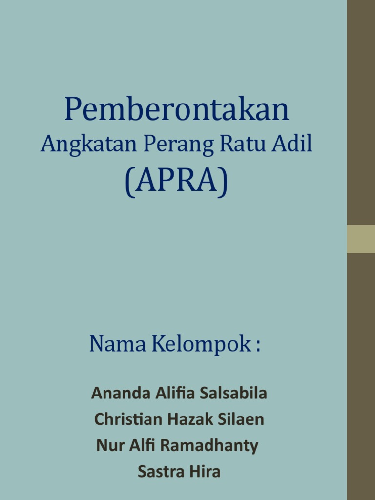 Pemberontakan APRA: Sejarah dan Dampak | PDF