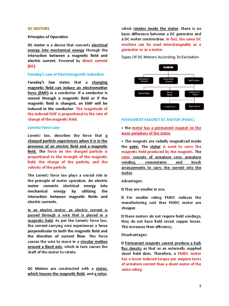 DC Motors | PDF | Electric Motor | Electromagnetic Induction