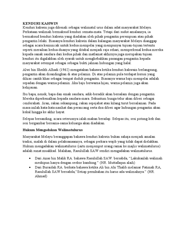 Kenduri Kahwin | PDF