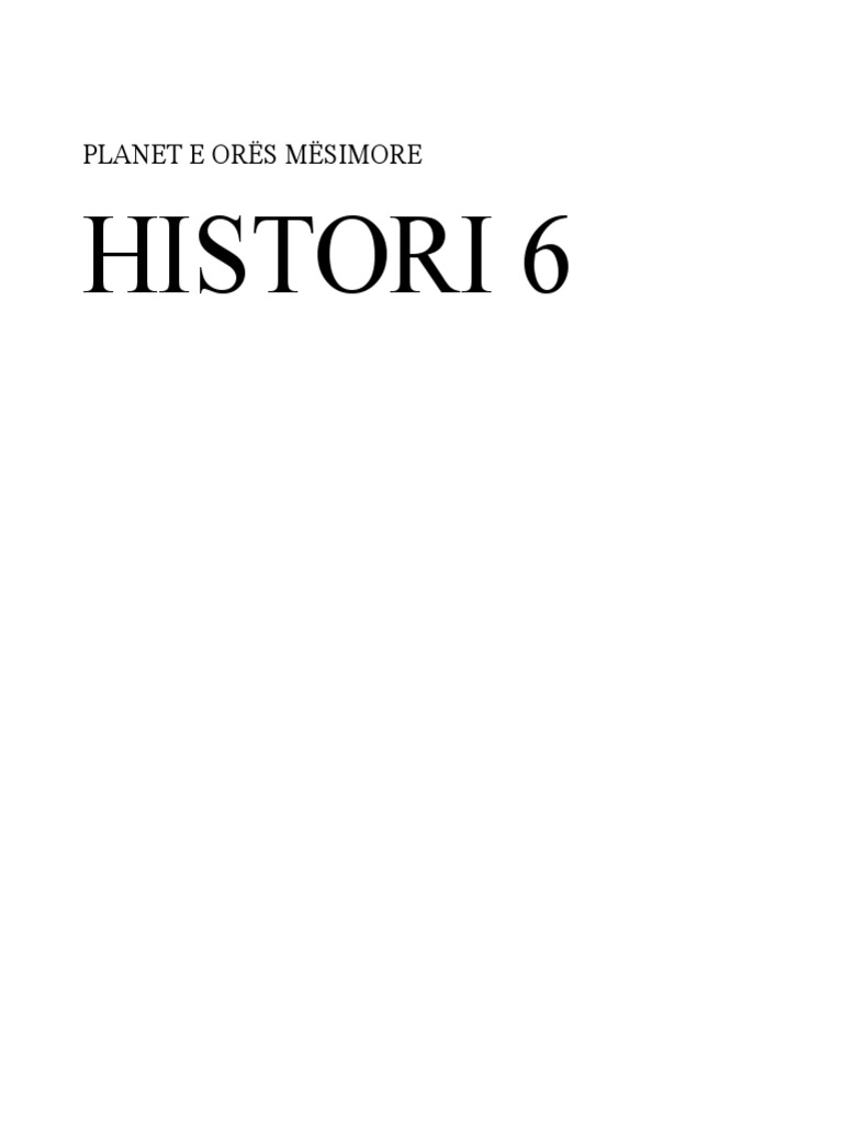 Planet e Ores Mesimore Historia 6 | PDF