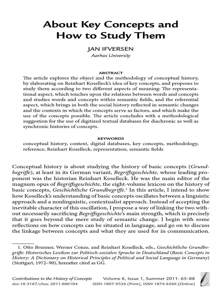 Ifversen - About Key Concepts 2011 | PDF | Concept | Word