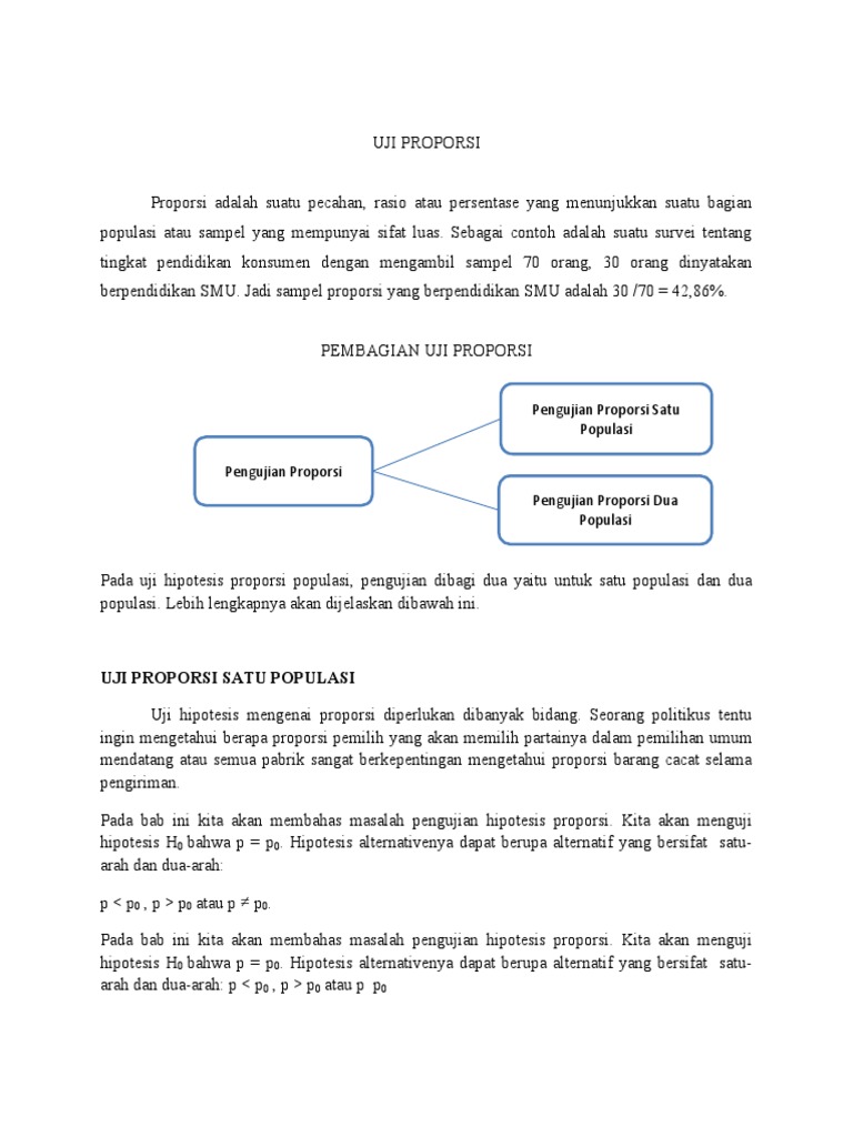 Uji Proporsi Satu Populasi | PDF