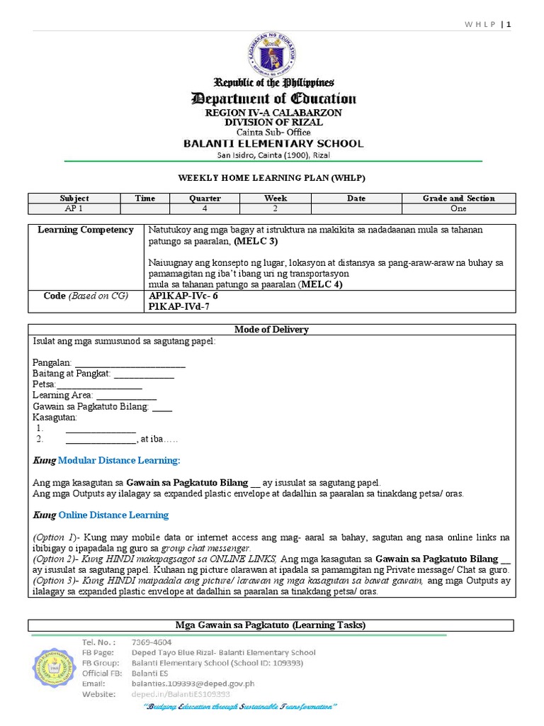 Q4 WHLP Ap Week 2 | PDF
