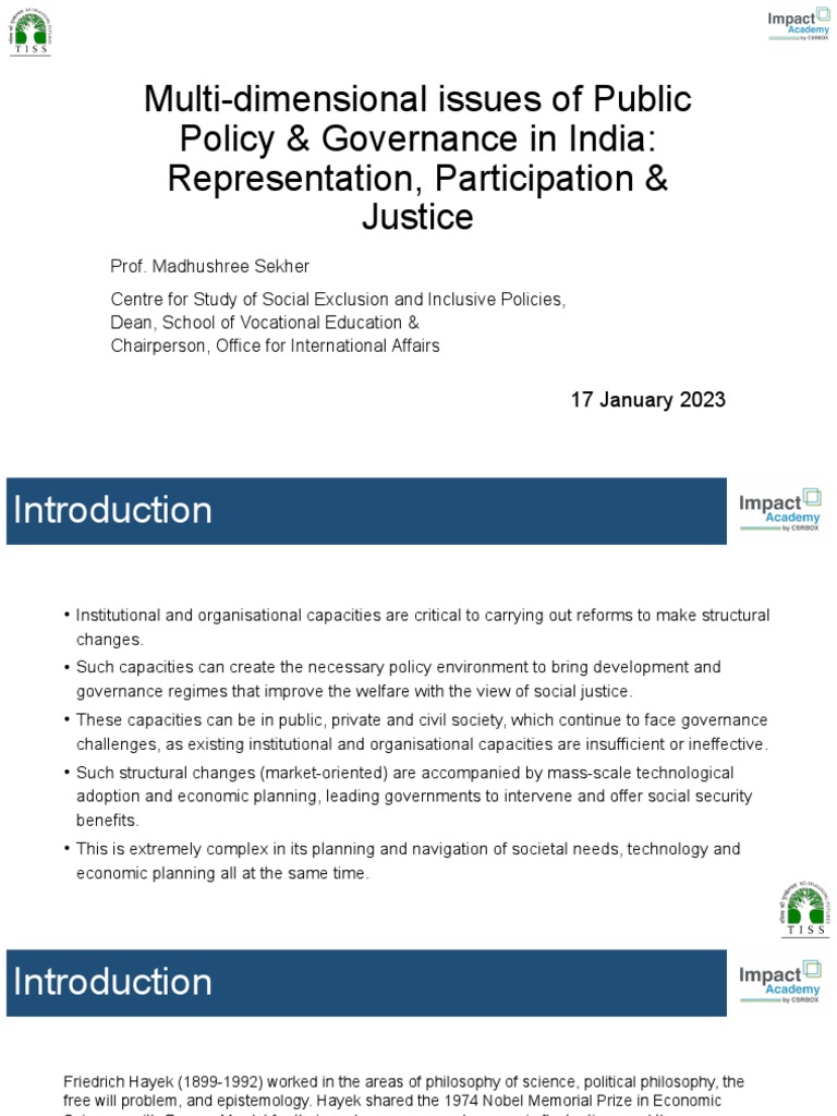 Capacity Building for Effective Governance: Addressing Structural ...