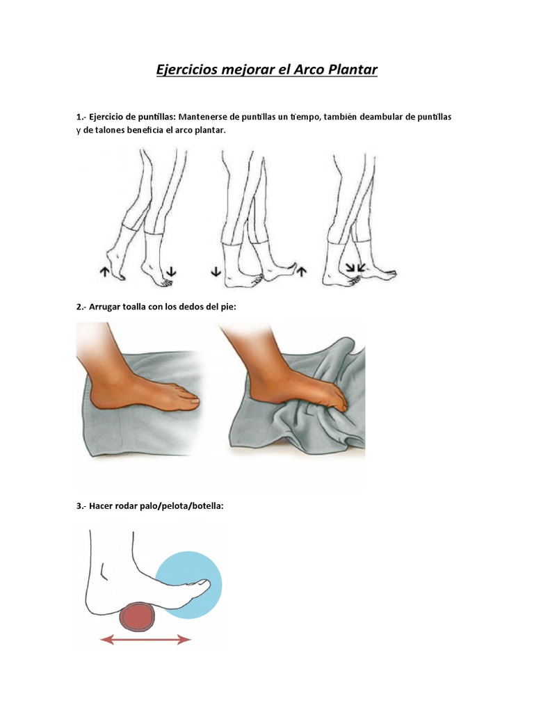 Ejercicios Mejorar El Arco Plantar | PDF