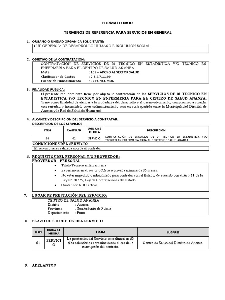 TDR Tecnico en Enfermeria 3 | Descargar gratis PDF | Gobierno