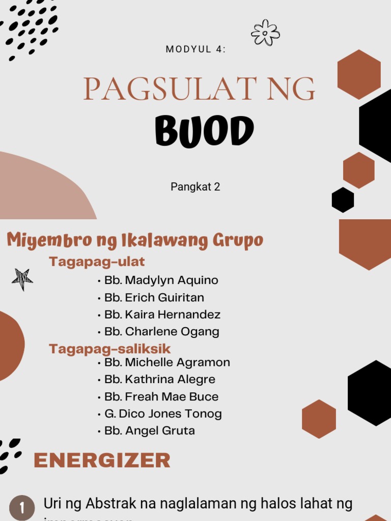 Pagsulat NG Buod | PDF